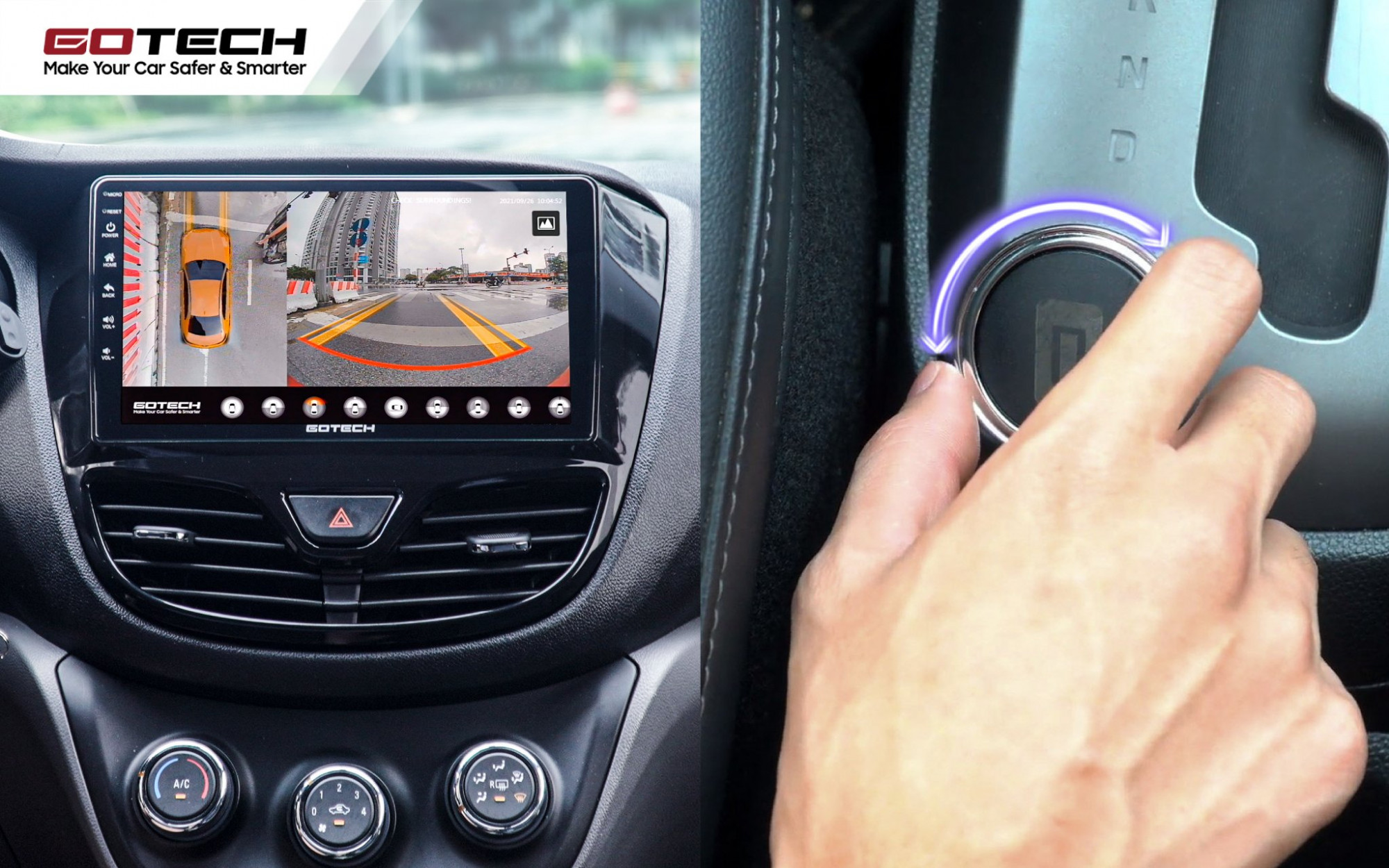 Camera 360 ô tô Gotech Vạn Dặm Bình An Xóa Tan Điểm Mù