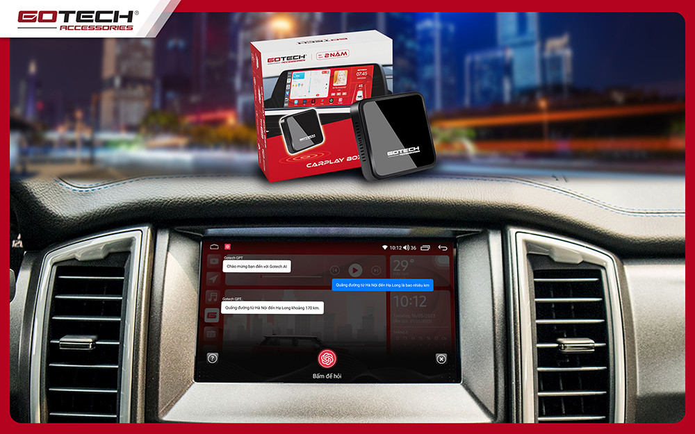 Android Box GOTECH cho xe Ford Ranger Raptor 2020