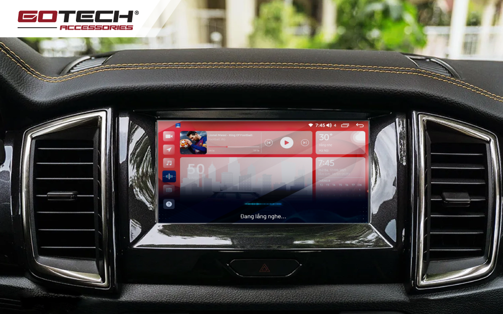 Android Box GOTECH cho xe Ford Ranger Wildtrak 2021