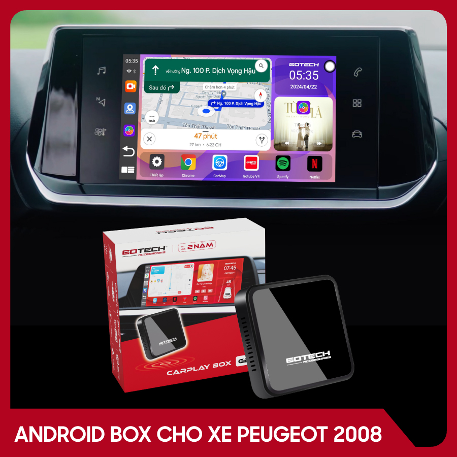 Android Box cho xe Peugeot 2008